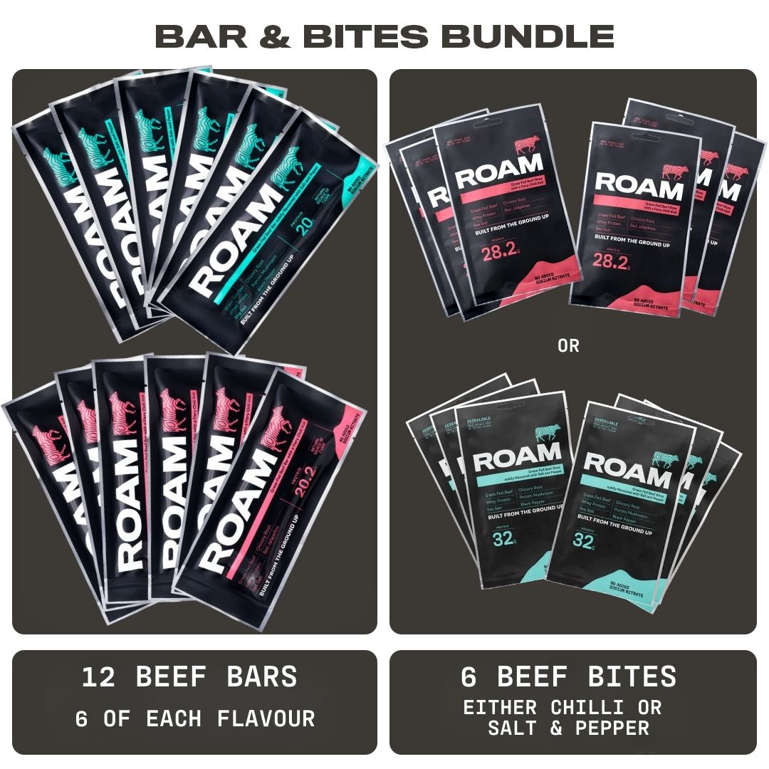 Natural Protein Beef Bars & Bites | Value Bundle | ROAM Foods – Roam Food