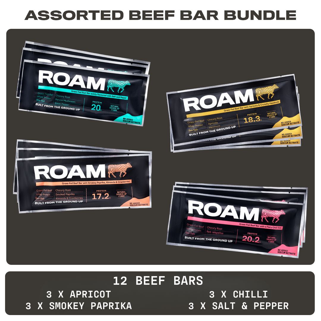 Natural Protein Beef Bar | Mixed Flavour Bundle | ROAM Foods – Roam Food
