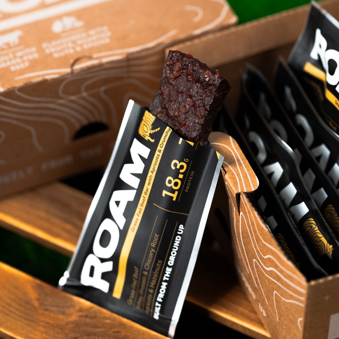 Grass Fed Beef Protein Bars | Apricot & Hazelnut | ROAM Foods