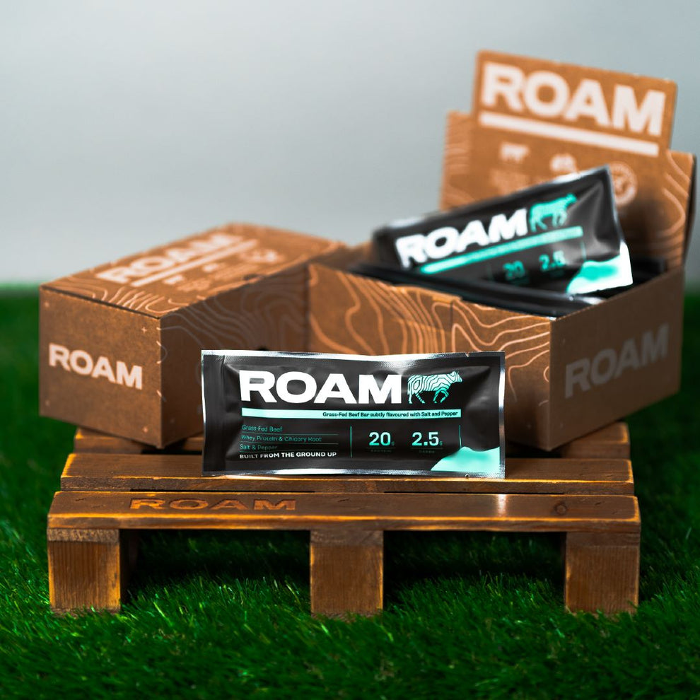 Grass Fed Beef Protein Bars | Salt, Pepper & Porcini | ROAM Foods ...